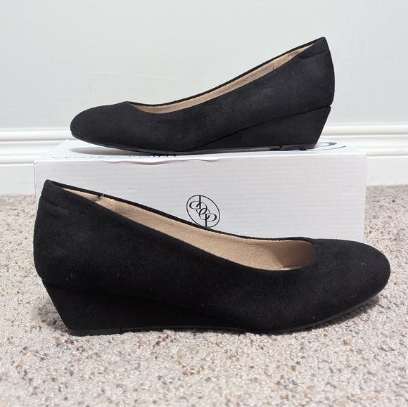 Centro Point | Shoes | Centro Point Black Wedge Shoes | Poshmark